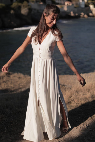 Robes de mariée simples, sans dentelle - Dressing-club