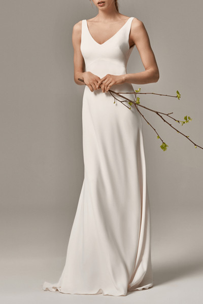 Robes de mariée simples, sans dentelle - Dressing-club