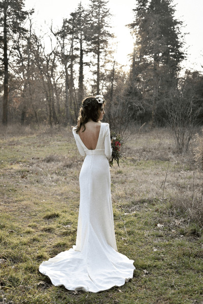 Robes de mariée simples, sans dentelle - Dressing-club